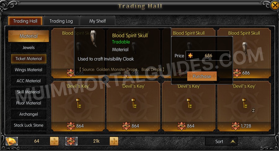 Blood Spirit Skull — MU Immortal Item