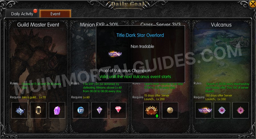 Dark Star Overlord — MU Immortal Item