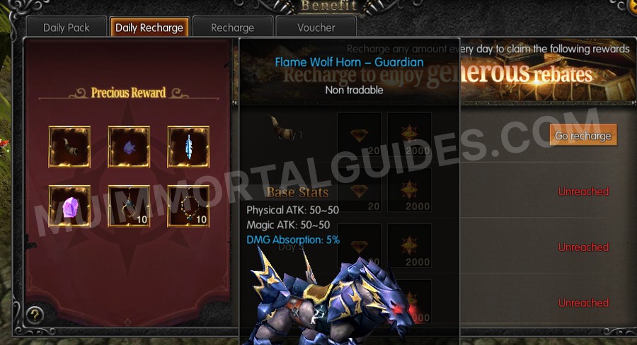 Flame Wolf Horn - Guardian — MU Immortal Item