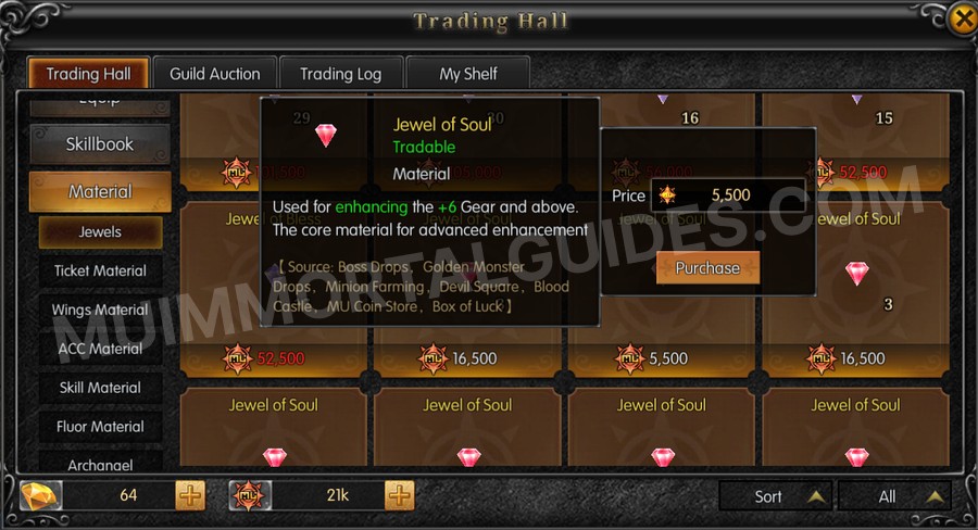 Jewel of Soul — MU Immortal Item