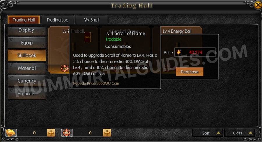 Lv.4 Scroll of Flame — MU Immortal Item